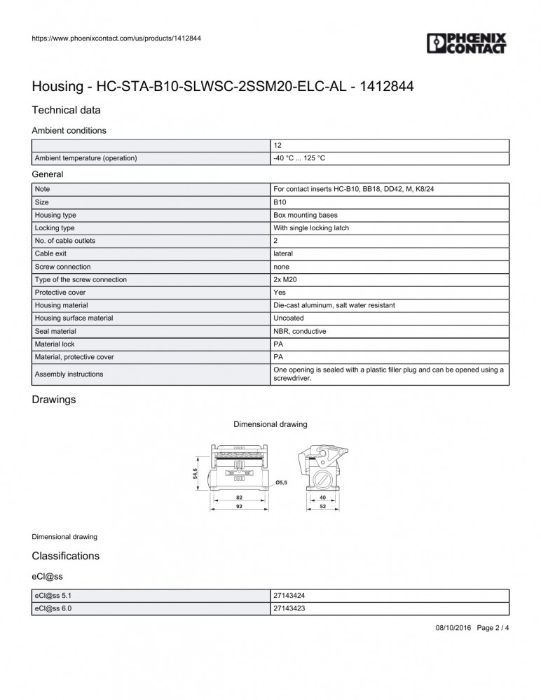 Phoenix Contact 1412844 technical document page 2