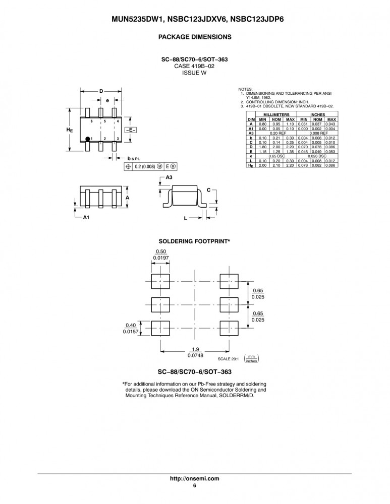 MUN5235DW1T1G datasheet page 6