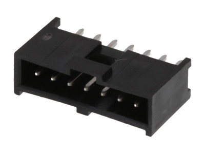 C-Grid III PCB Header, 2.54mm Pitch, Through Hole, Single Row, Vertical, Shrouded, 5 Circuits, Tin (Sn) Plating