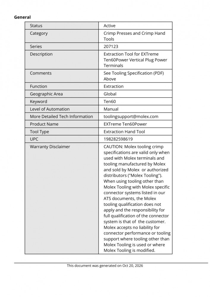 MOLEX 2001992300 technical document preview, page 2