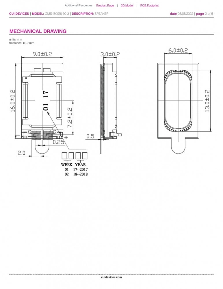 CMS-160916-30-3 datasheet page 2