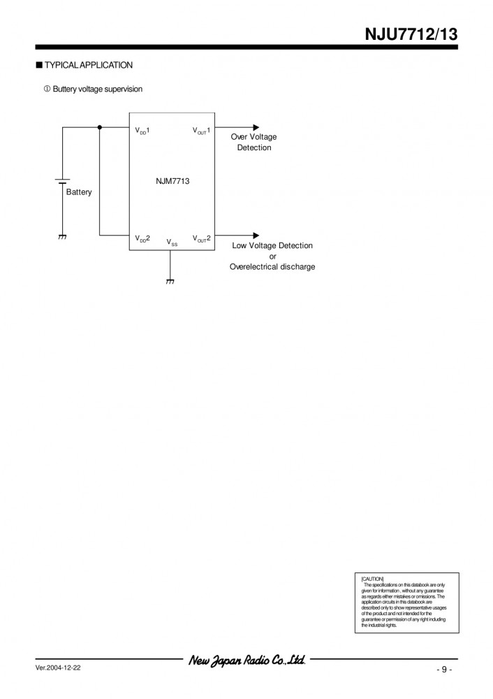 NJU7712 document page 9