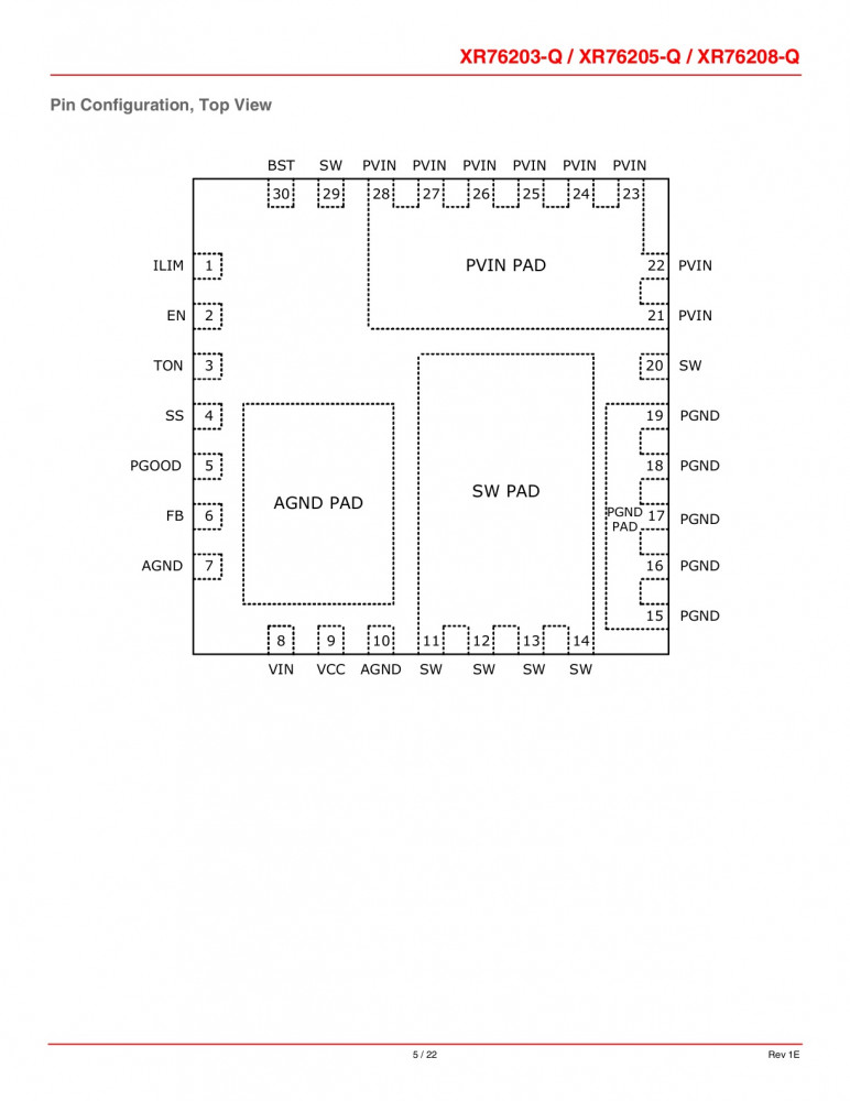 XR76205ELTR-Q datasheet page 5