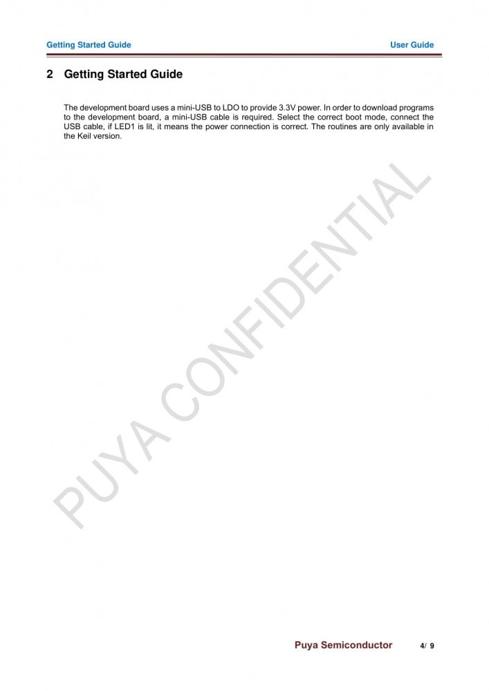 PY32F003 Start Kit guide page 4