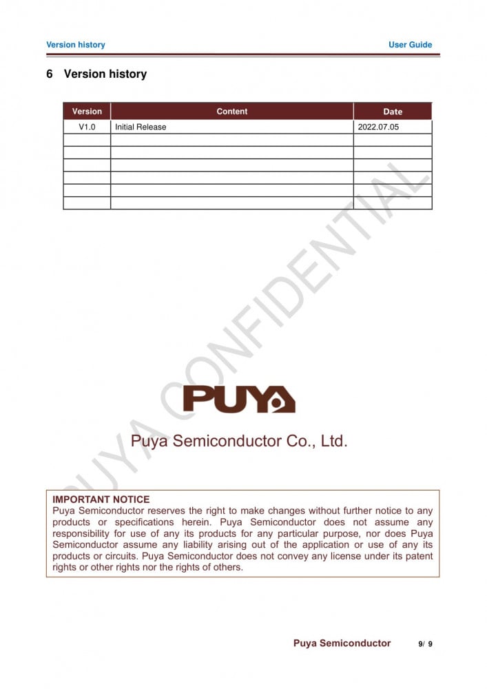 PY32F003 Start Kit guide page 9