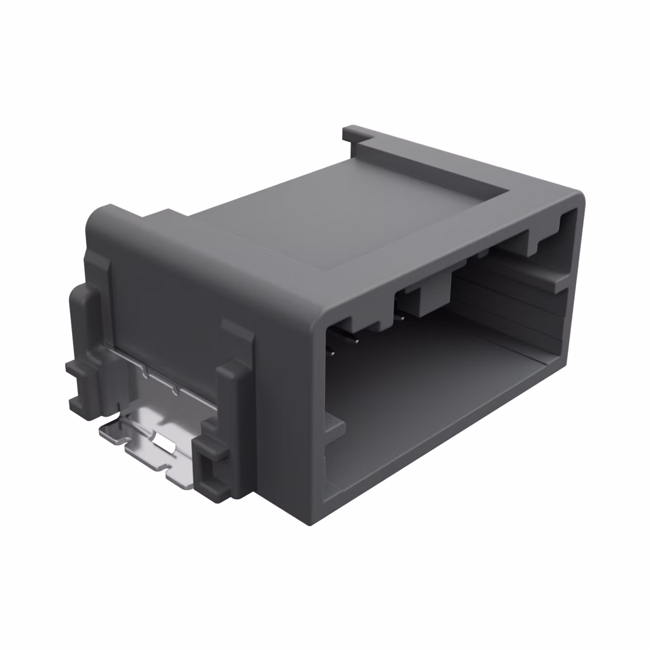 Mini50 Unsealed Header, UL 94 HB, Right-Angle, SMT, Dual Row, 12 Circuits, Tin (Sn) Plating, Polarization Option B, Gray, Tube for sale