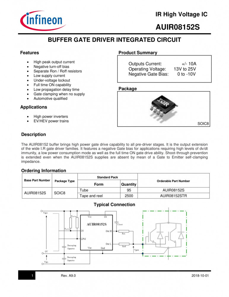 AUIR08152STR datasheet page 1