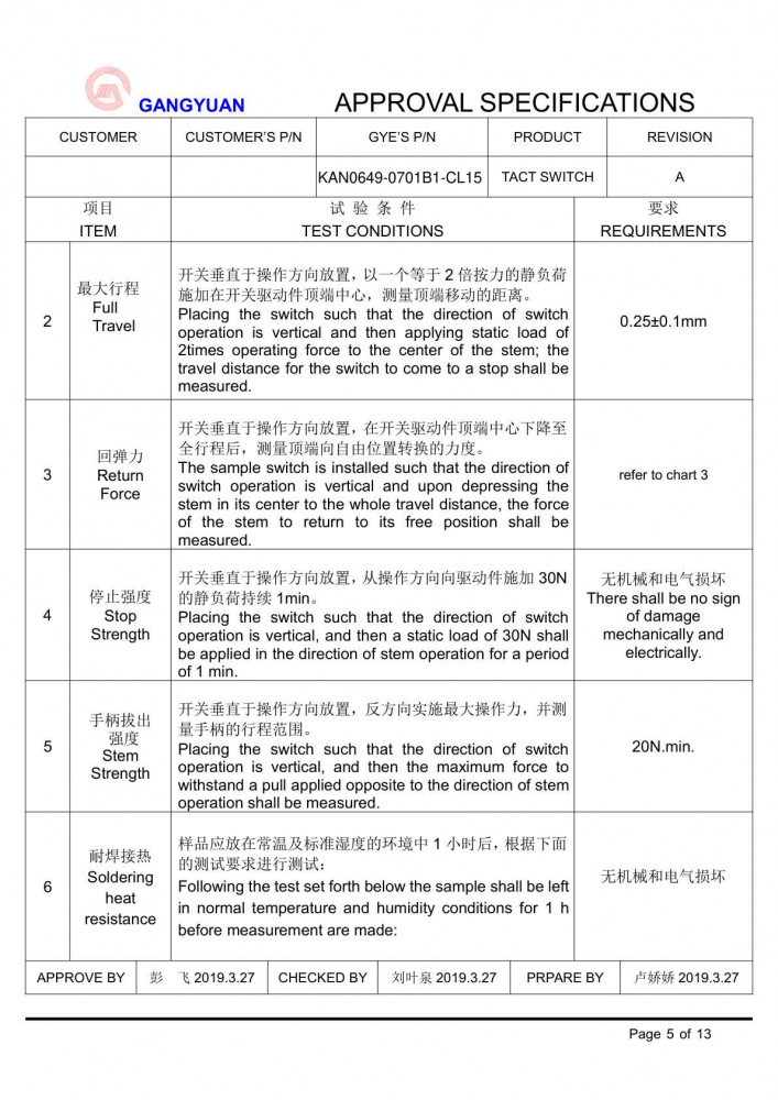 KAN0649-0701B1-CL15 specification page 6