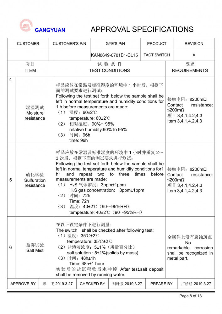 KAN0649-0701B1-CL15 specification page 9