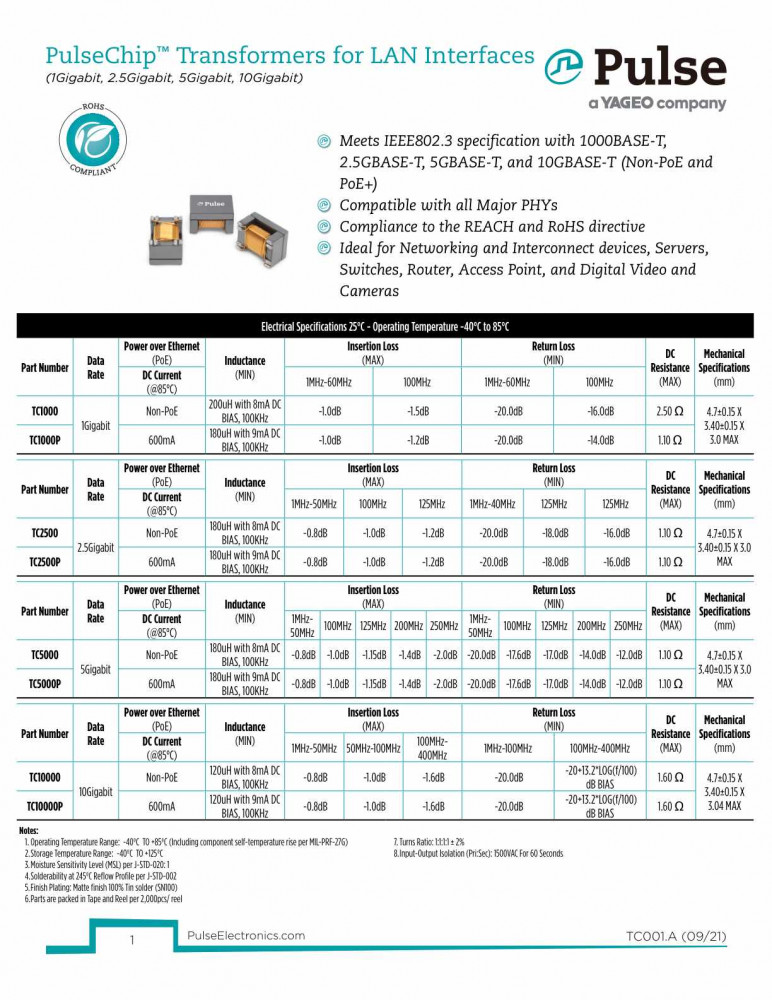 TC10000 technical document page 1