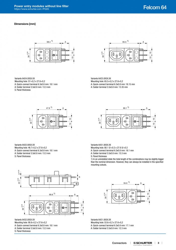 SCHURTER 6424.0253.10 datasheet page 3