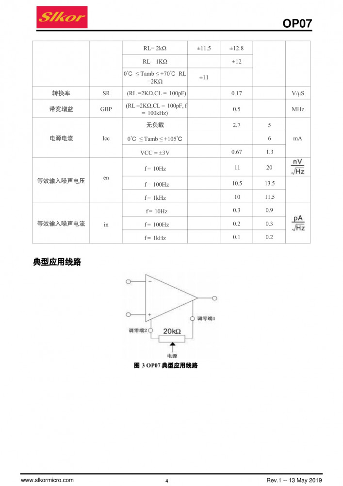 OP07 datasheet page 4