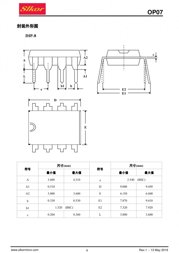 OP07 datasheet page 5