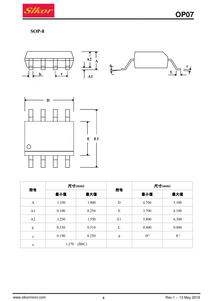 OP07 datasheet page 6