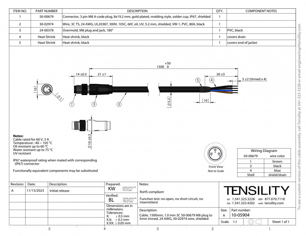 Tensility International 10-05904 product drawing