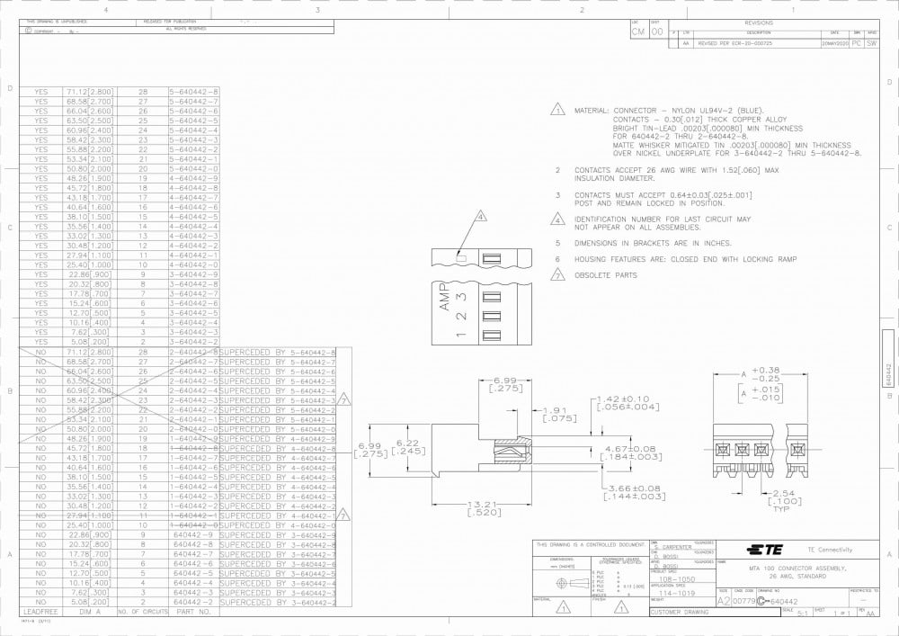 TE Connectivity 3-640442-6 technical document preview
