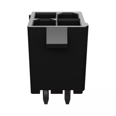Mini-Fit Jr. Header, Dual Row, Vertical, without Snap-in Plastic Peg PCB Lock, 4 Circuits, PA Polyamide Nylon 6/6 94V-2, Gold (Au) Plating, Glow-Wire Capable for sale
