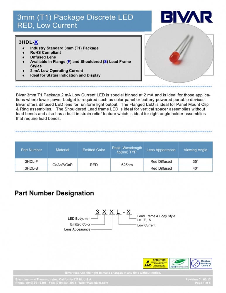 BIVAR 3HDL-S datasheet page 1