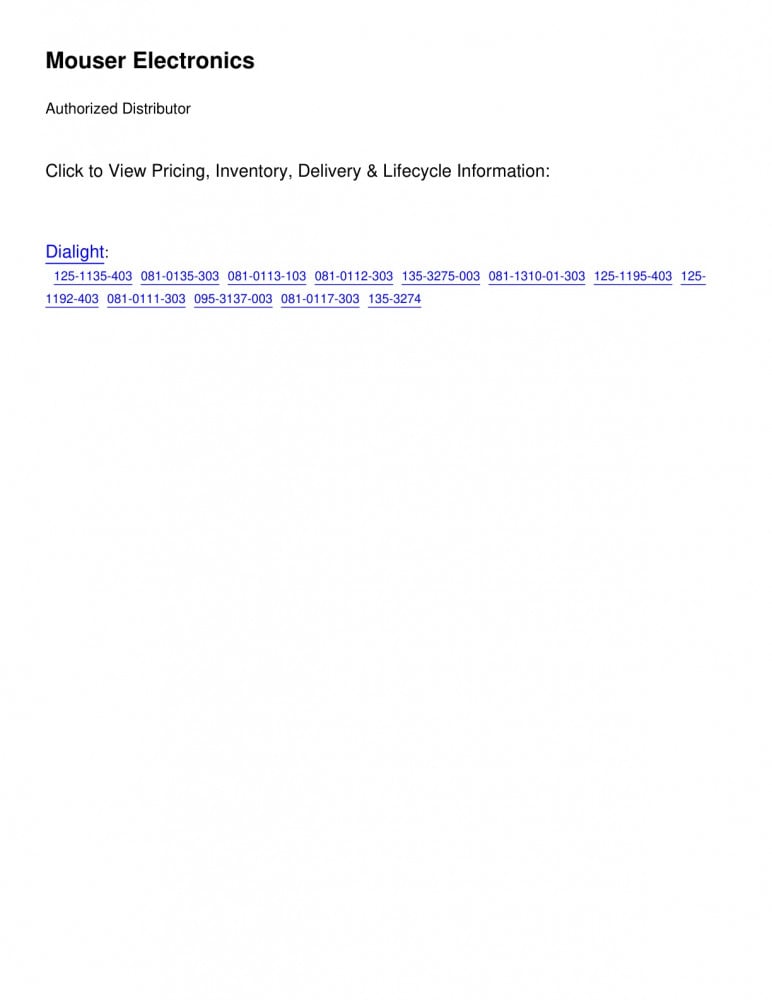 Dialight catalog page showing cap color and figure references