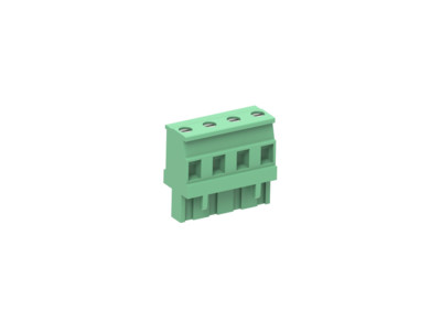 3.81mm Pitch Eurostyle Horizontal Plug, In-Line with Retention Screws, 4 Circuits