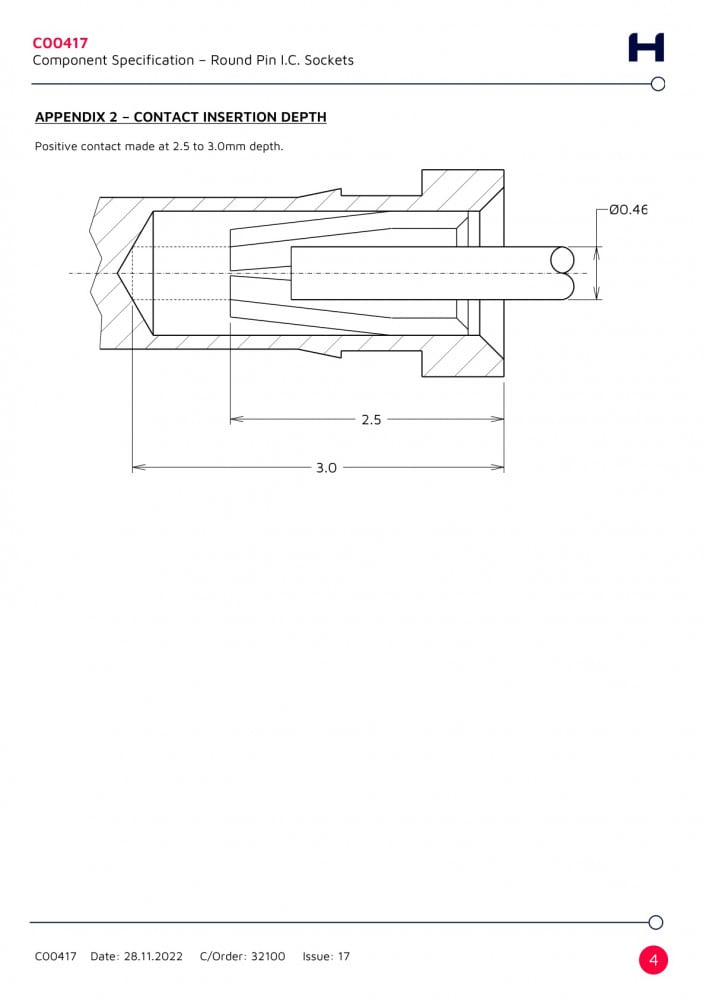 Harwin C00417 specification page 4