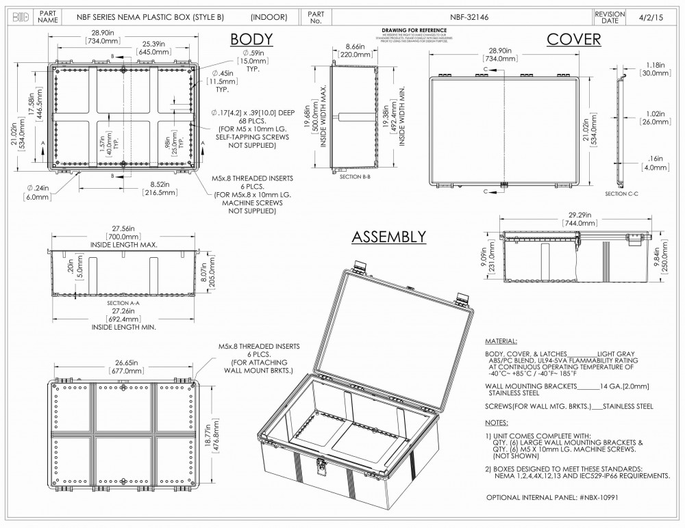 NBF-32146 product drawing preview