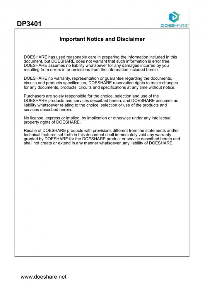 DP3401 datasheet page 5