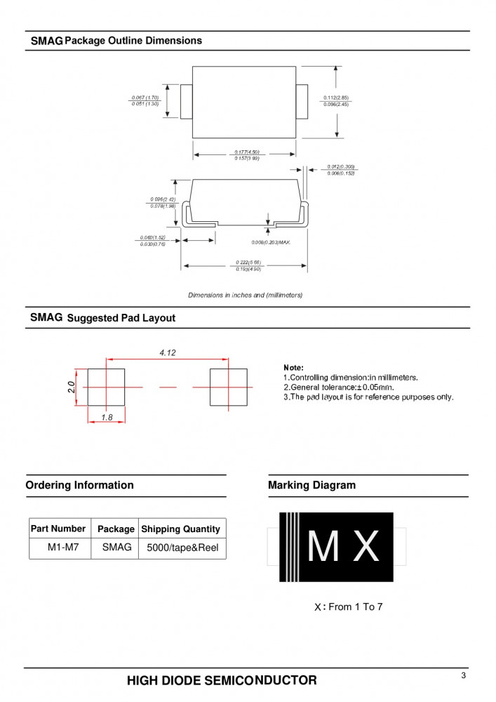 High Diode M7 datasheet page 3