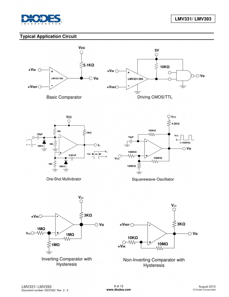 LMV393M8-13 datasheet page 9