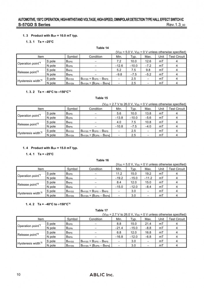 ABLIC S-57GD S datasheet page 10