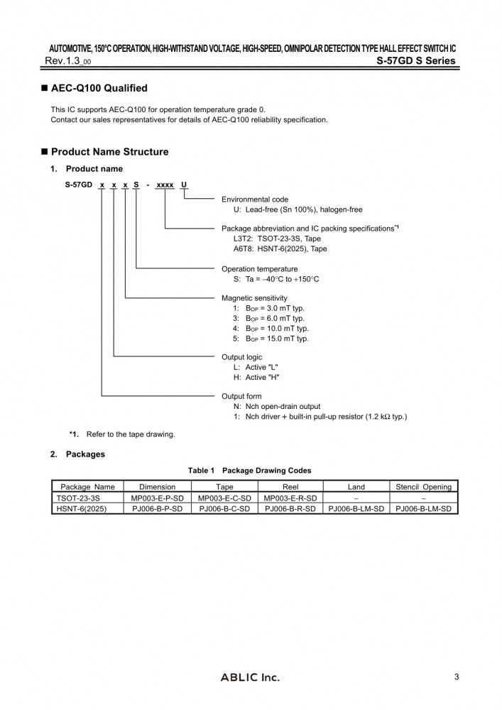 ABLIC S-57GD S datasheet page 3