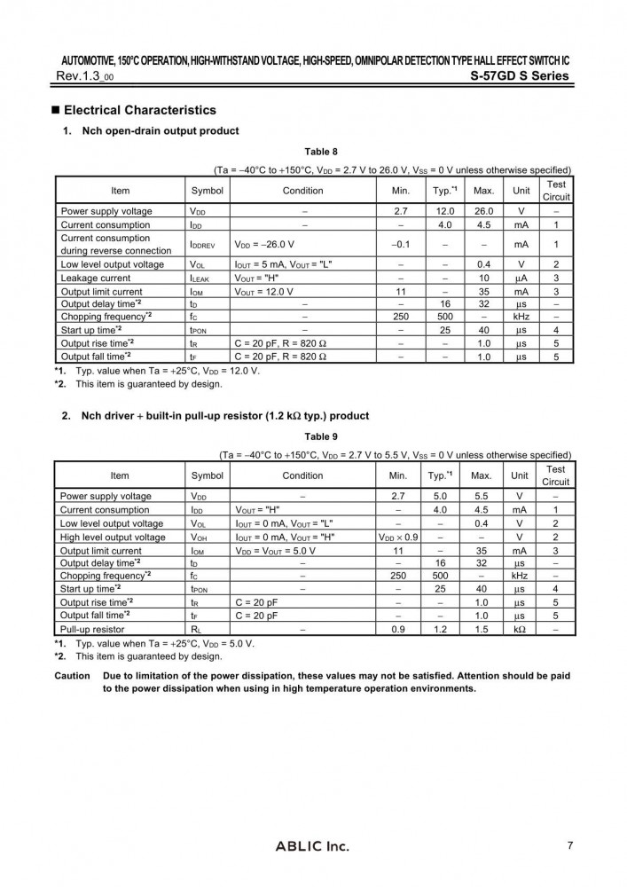 ABLIC S-57GD S datasheet page 7