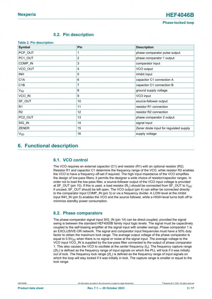 HEF4046B datasheet page 3