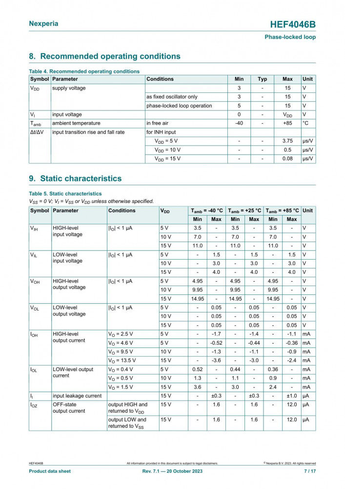 HEF4046B datasheet page 7