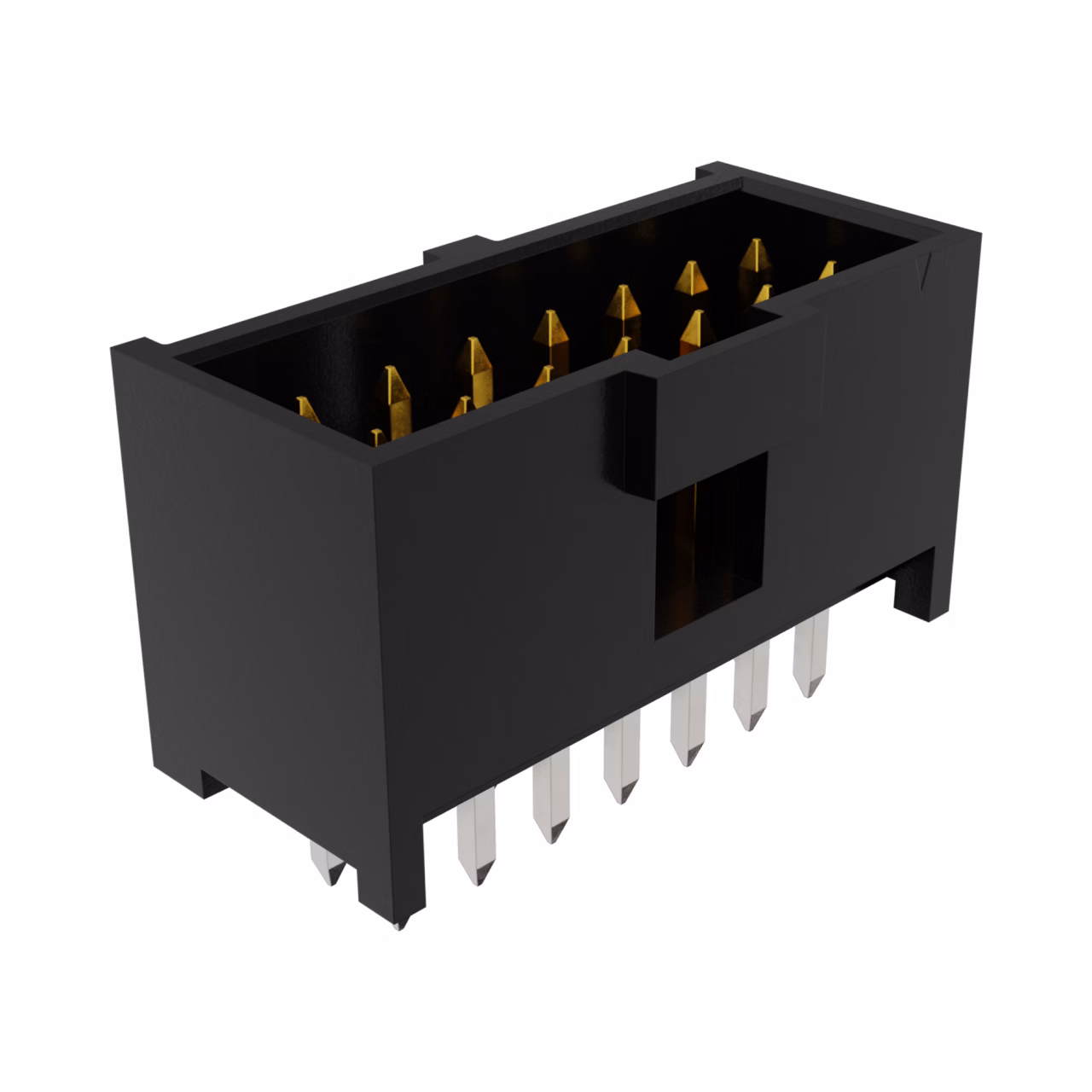 C-Grid III PCB Header, 2.54mm Pitch, Dual Row, Vertical, Shrouded, 20 Circuits, 0.76µm Gold (Au) Plating
