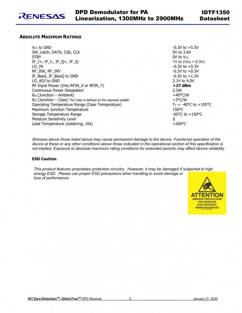 F1350NBGI datasheet page 2