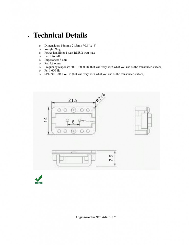 Adafruit 1674 technical document page 2