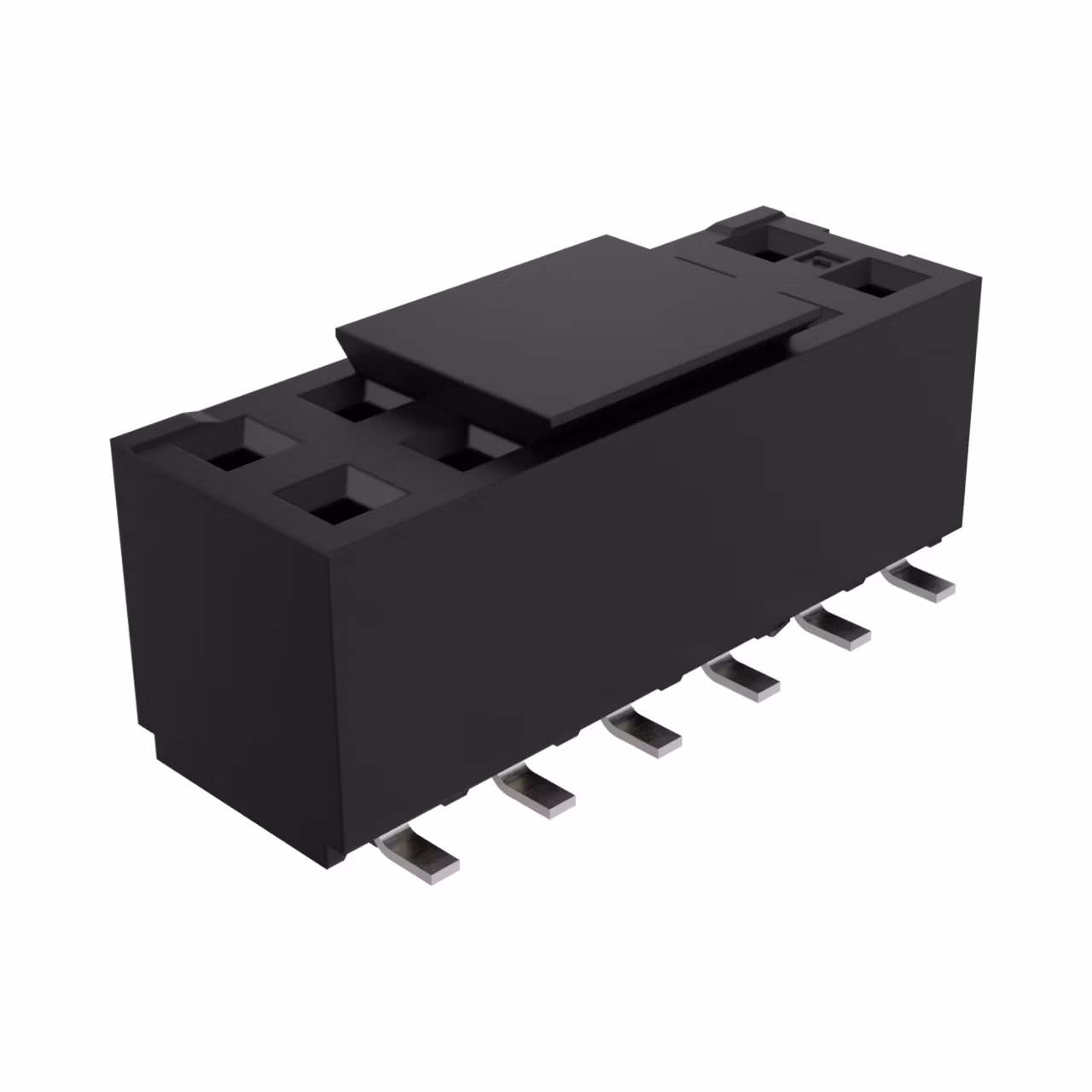 Milli-Grid Vertical Receptacle, 2.00mm Pitch, Dual Row, Surface Mount, Top/Bottom Entry, with Press-fit Plastic Pegs, Tube, 0.38µm Gold (Au) Plating, 40 Circuits, Lead-Free