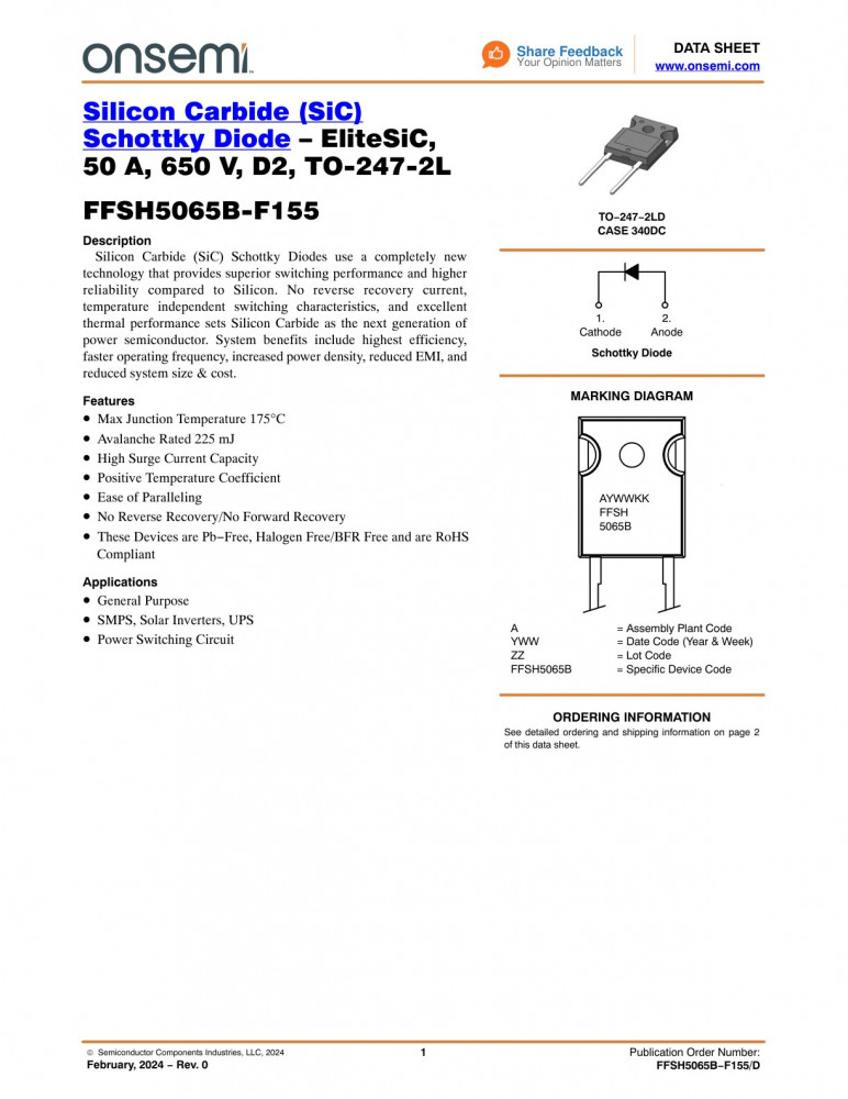 FFSH5065B-F155 datasheet page 1