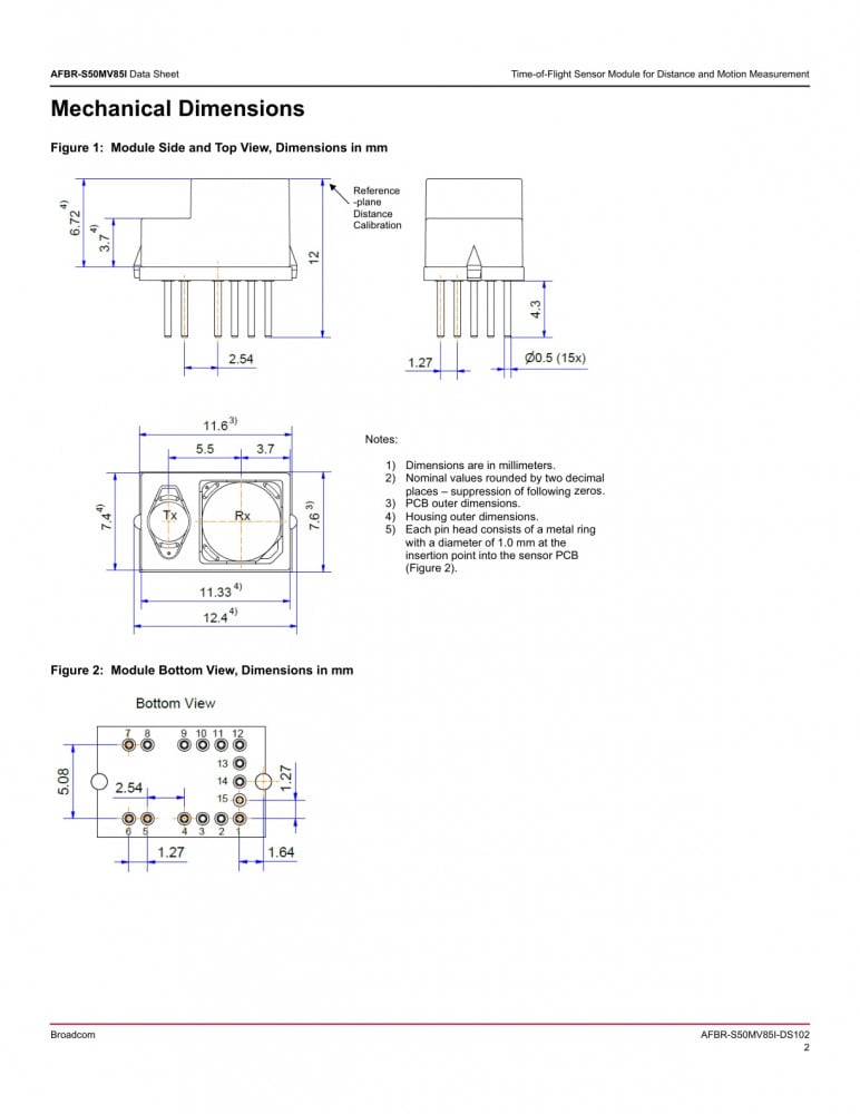 AFBR-S50MV85I document page 2