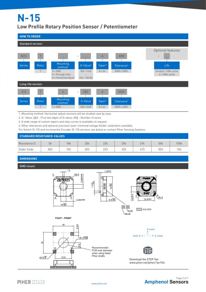 N-15 datasheet page 3