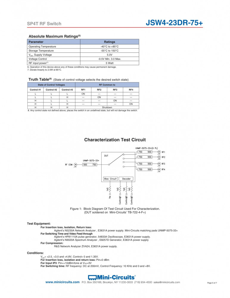 JSW4-23DR-75+ datasheet page 5