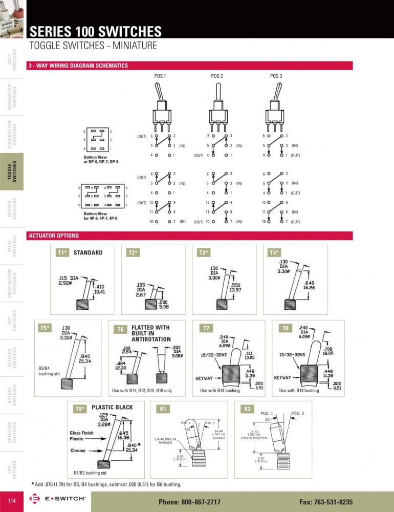 E-Switch Series 100 datasheet page 3