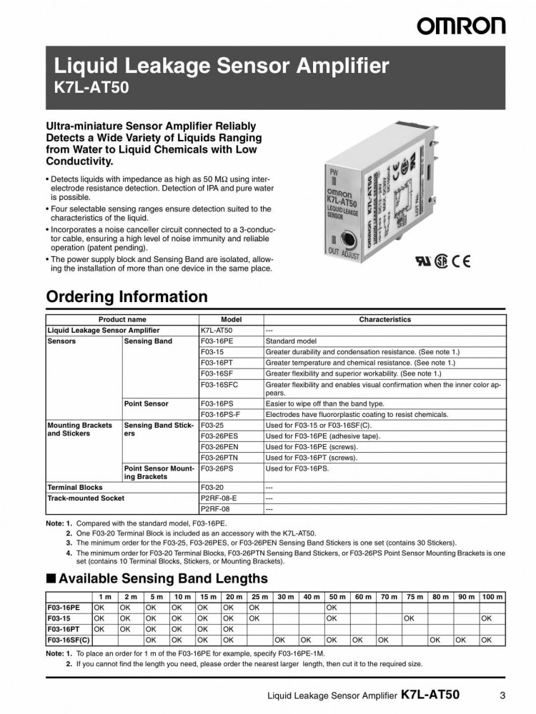 Technical document page 3 for F03-16PS