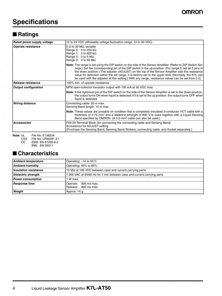 Technical document page 4 for F03-16PS