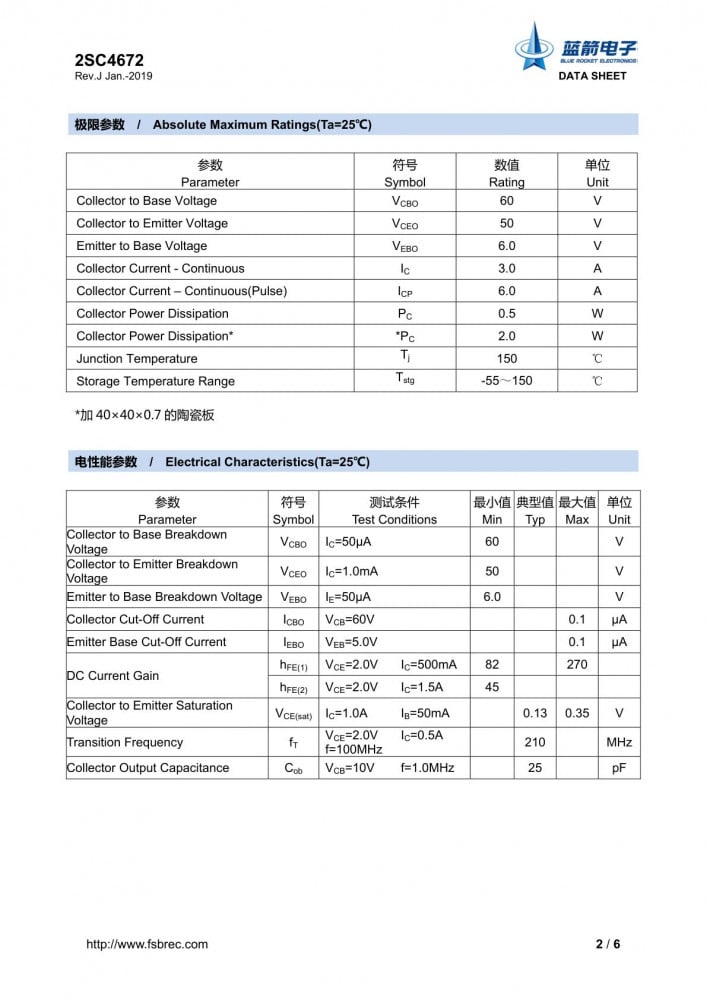 2SC4672-Q datasheet page 2