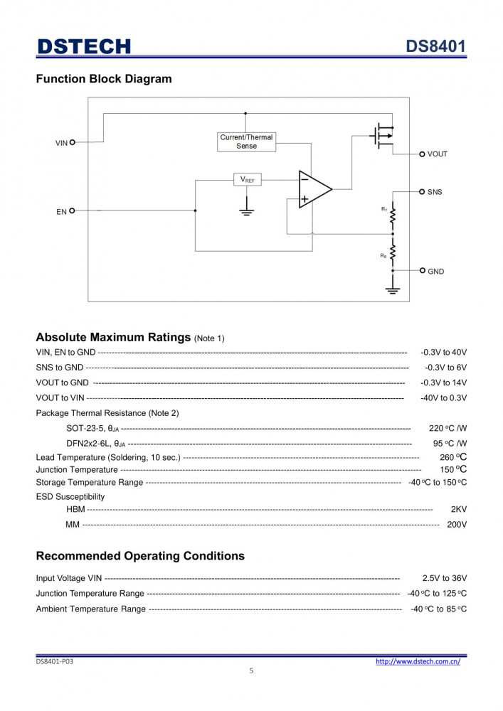 DS8401 datasheet page 5