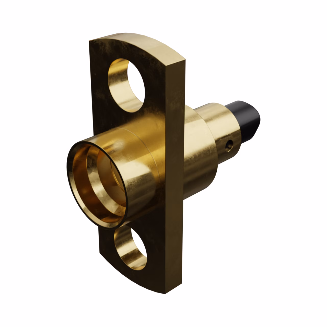 SMP Plug, Straight, Limited Detent, 2-Hole Flange Mount, Brass Body, Gold (Au) Plated,Tray 50 Ohms for sale