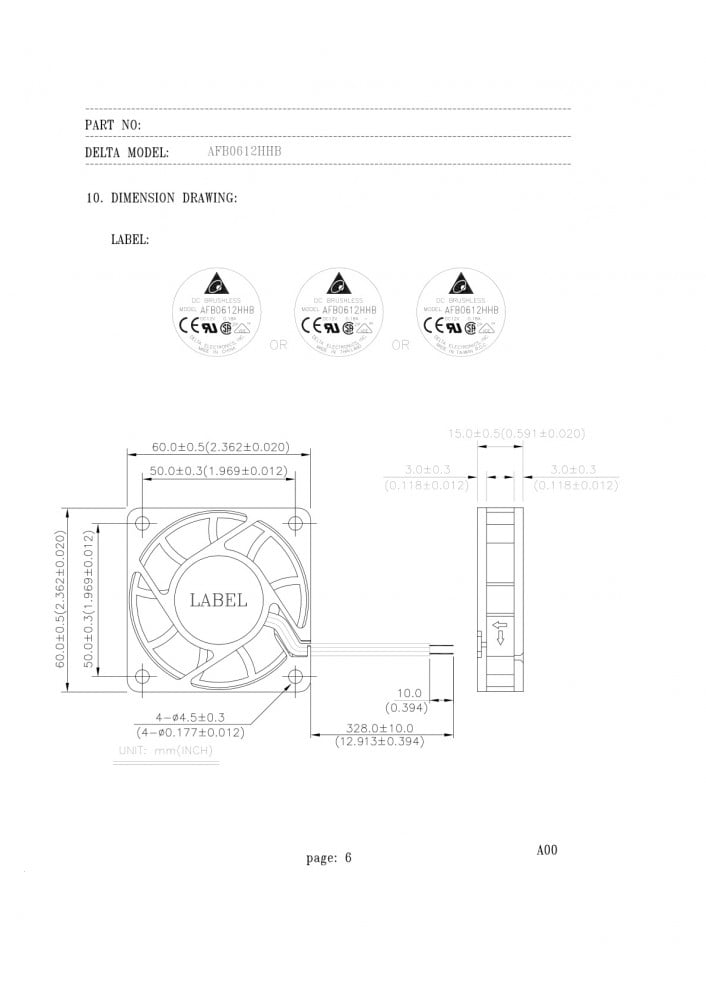DELTA AFB0612HHB specification page 6