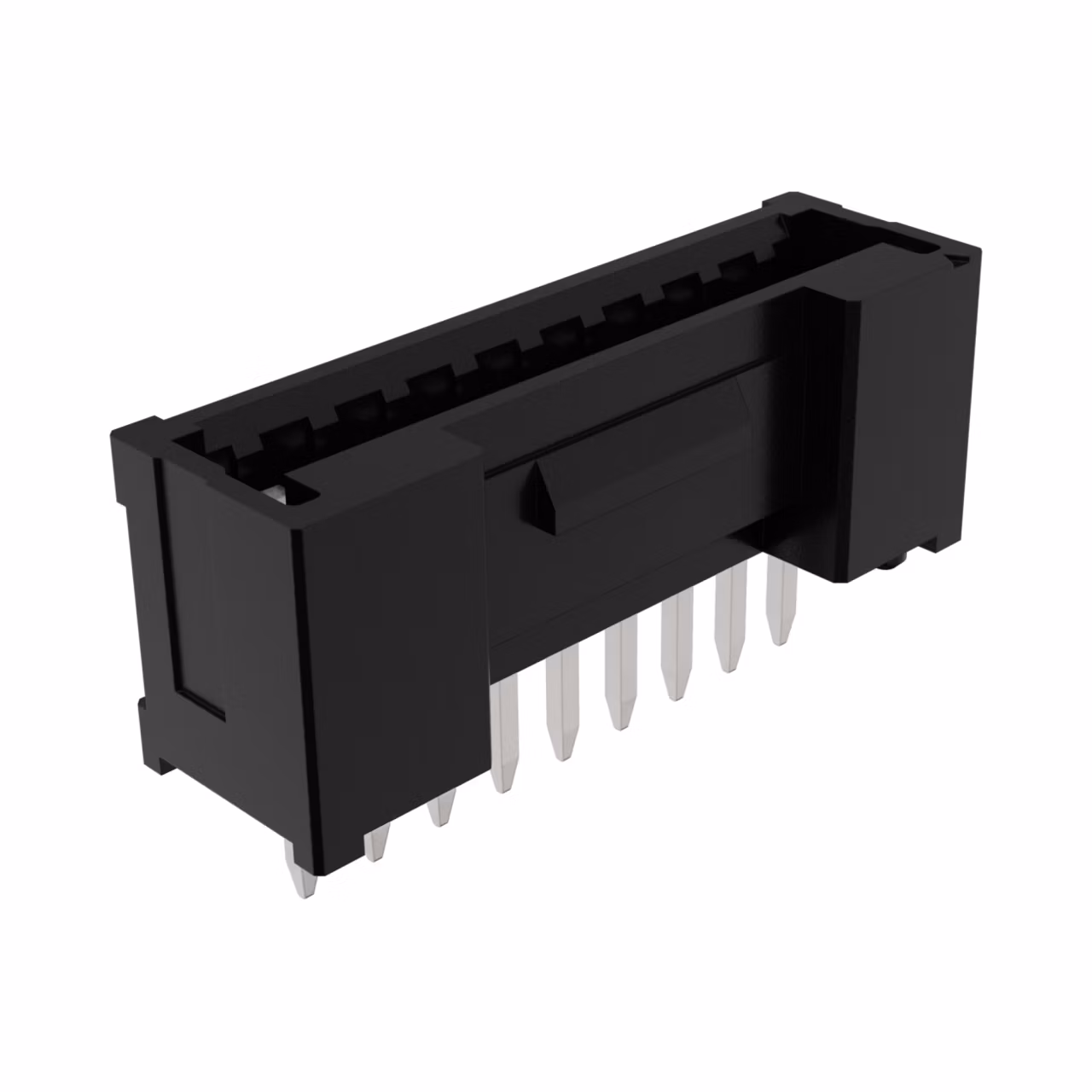 1.25mm Pitch, Micro-Lock Plus PCB Header, Single Row, Vertical, Through Hole, Tin-Bismuth Plating, Positive Lock, 9 Circuits, Low-Halogen, Black for sale